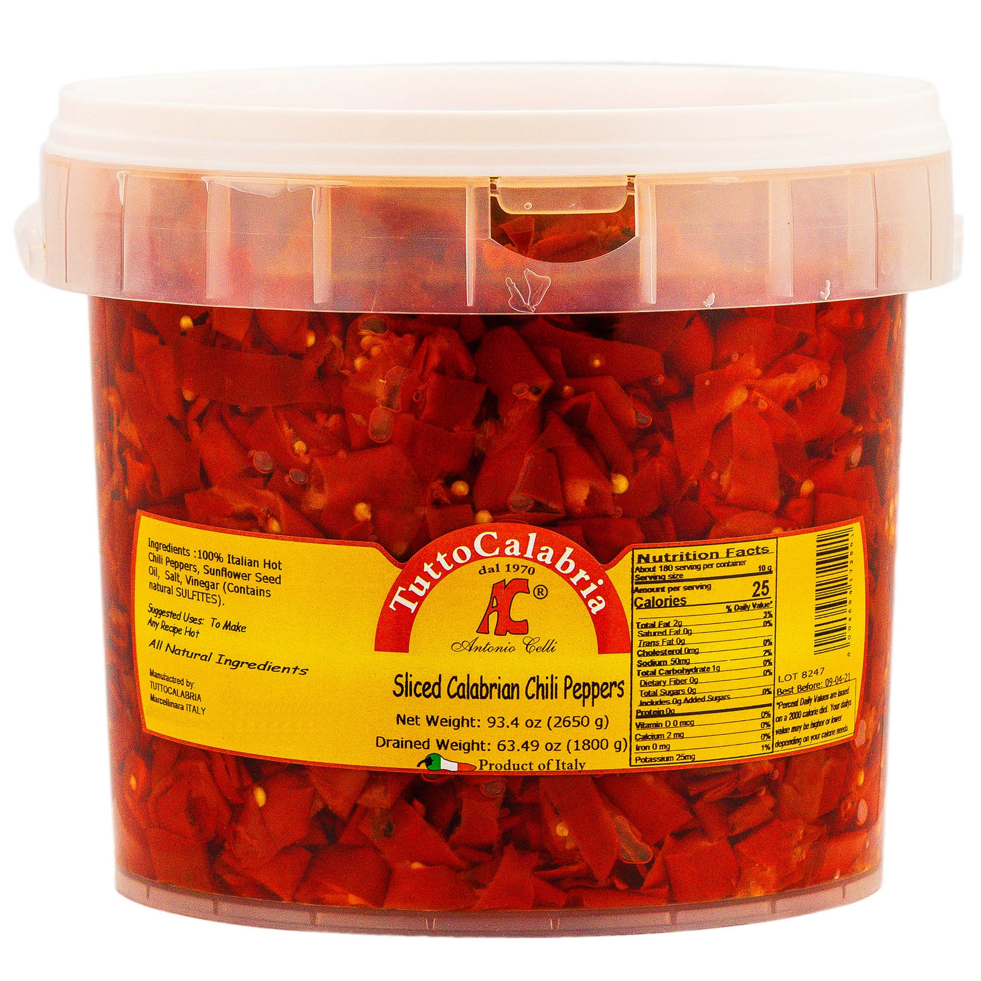 Sliced Spicy Calabrian Peppers in Oil by Tutto Calabria | Food Related